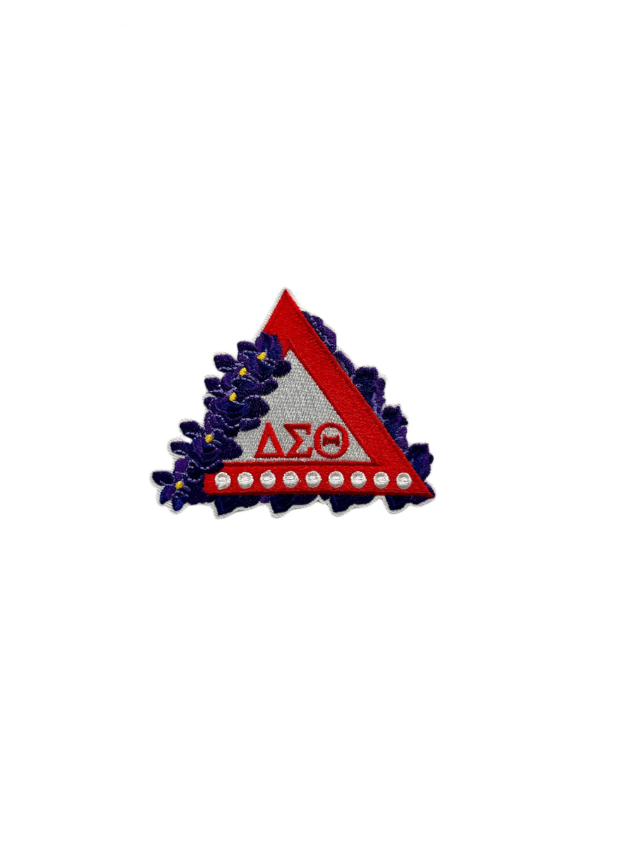 Delta Pyramid with Violets Patch – LoveMeGreek1913
