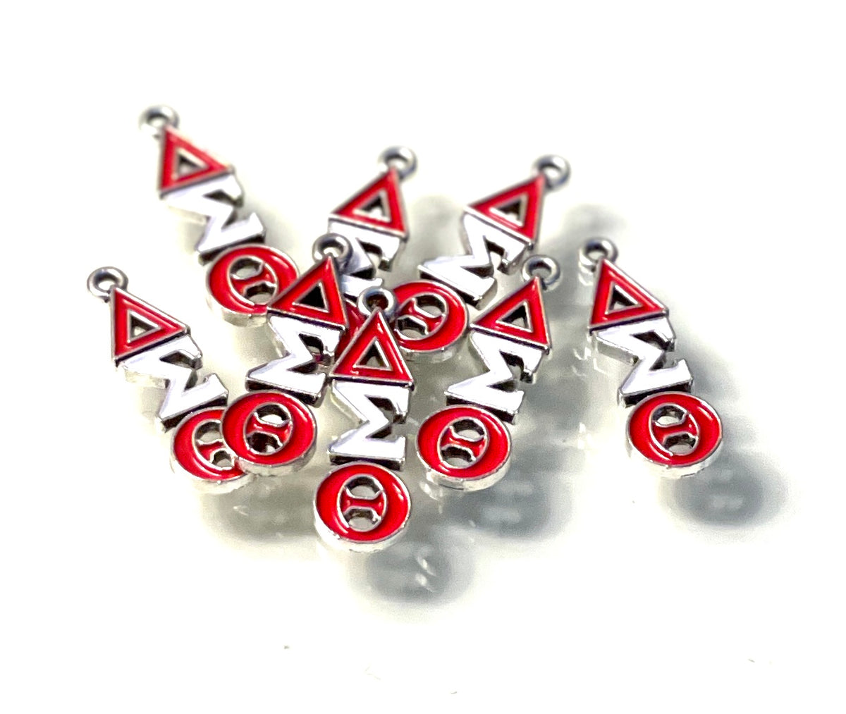 DST Red and White Greek Letter Drop Charm – LoveMeGreek1913